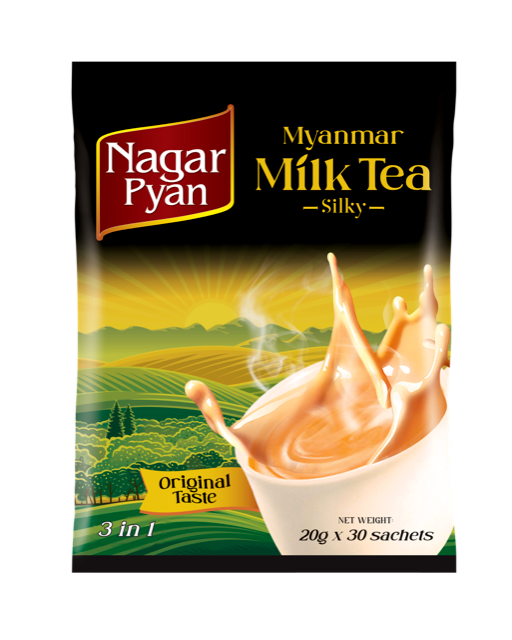 Nagar Pyan Myanmar Milk Tea 3in1 Original Taste 20g x 30 Sachets Myanm ...