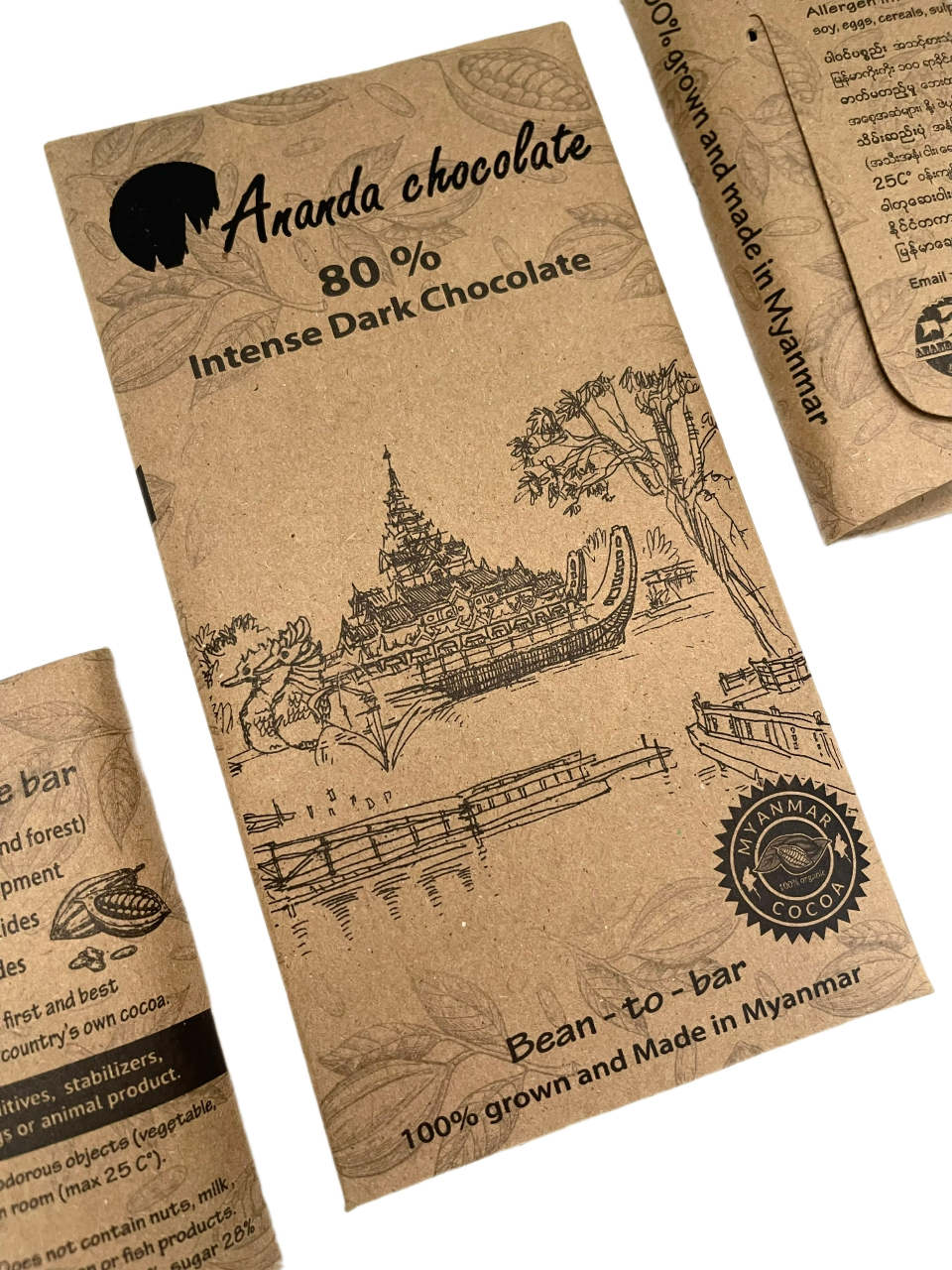 Myanmar Ananda Chocolate 100% Grown and Made in Myanmar Varies Levels ...