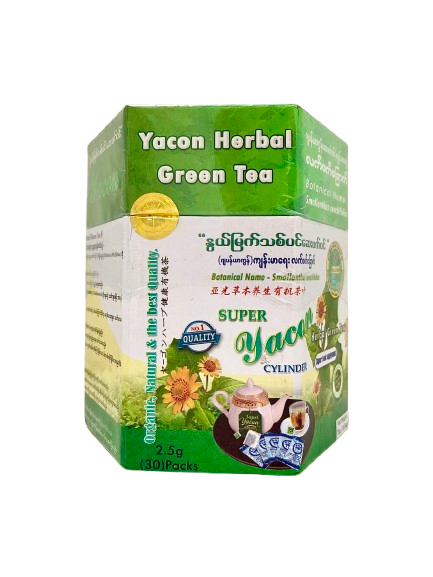 Yacon Myanmar Herbal Green Tea 75G (2.5g x 30 Packs) - Myanmar Burma T ...