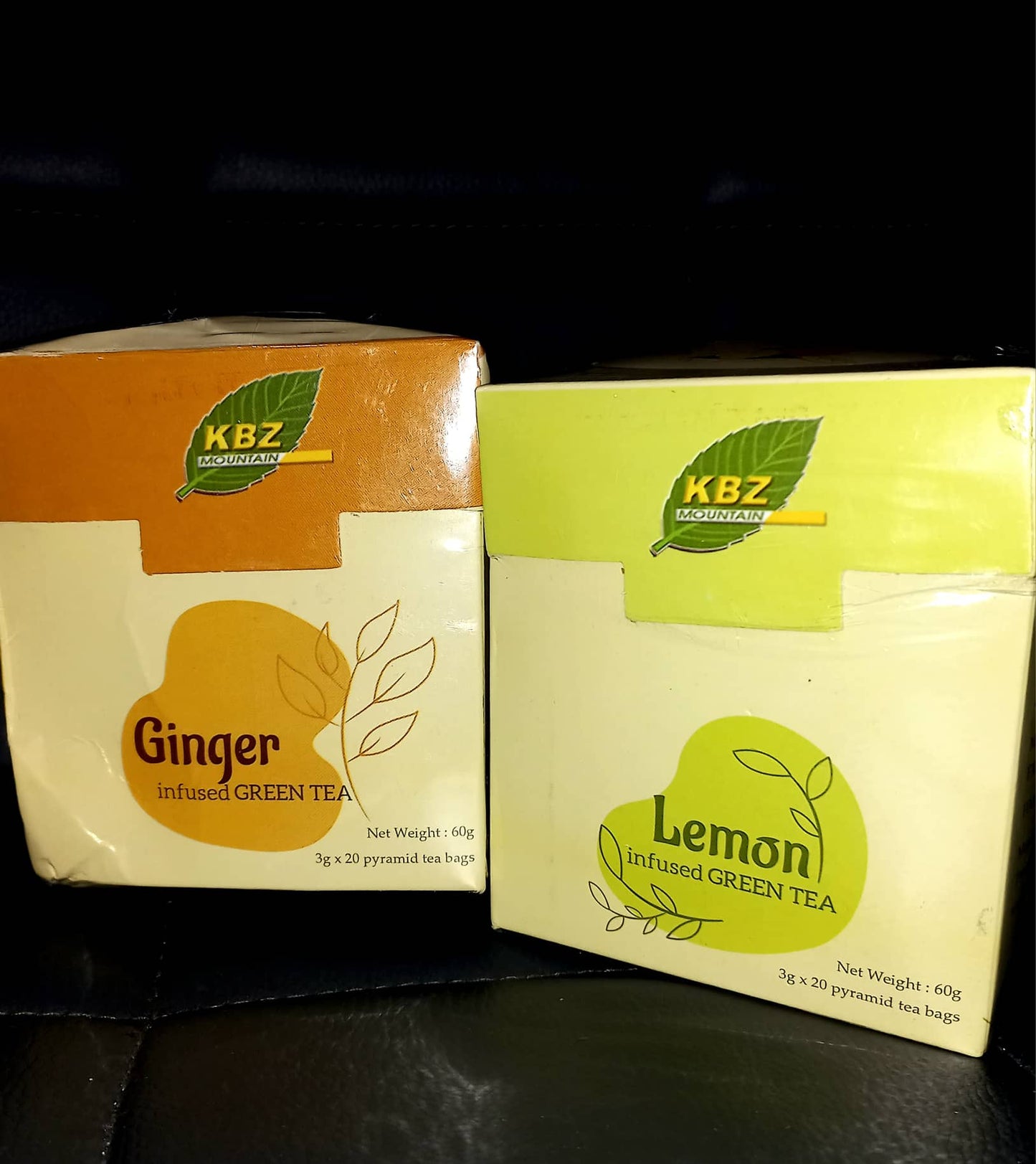 KBZ Mountain Tea - Two Flavours Ginger and Lemon infused Green Tea 3g ...