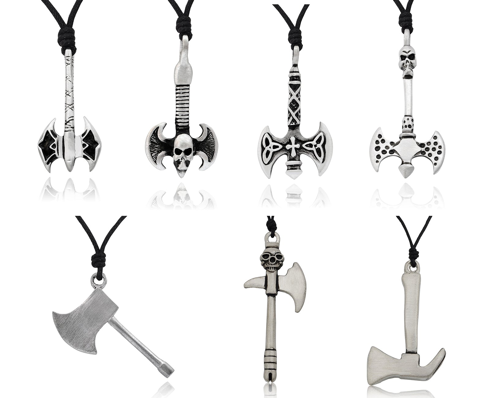 New Battle Axe Silver Pewter Charm Necklace Pendant Jewelry – MyanmarMakers