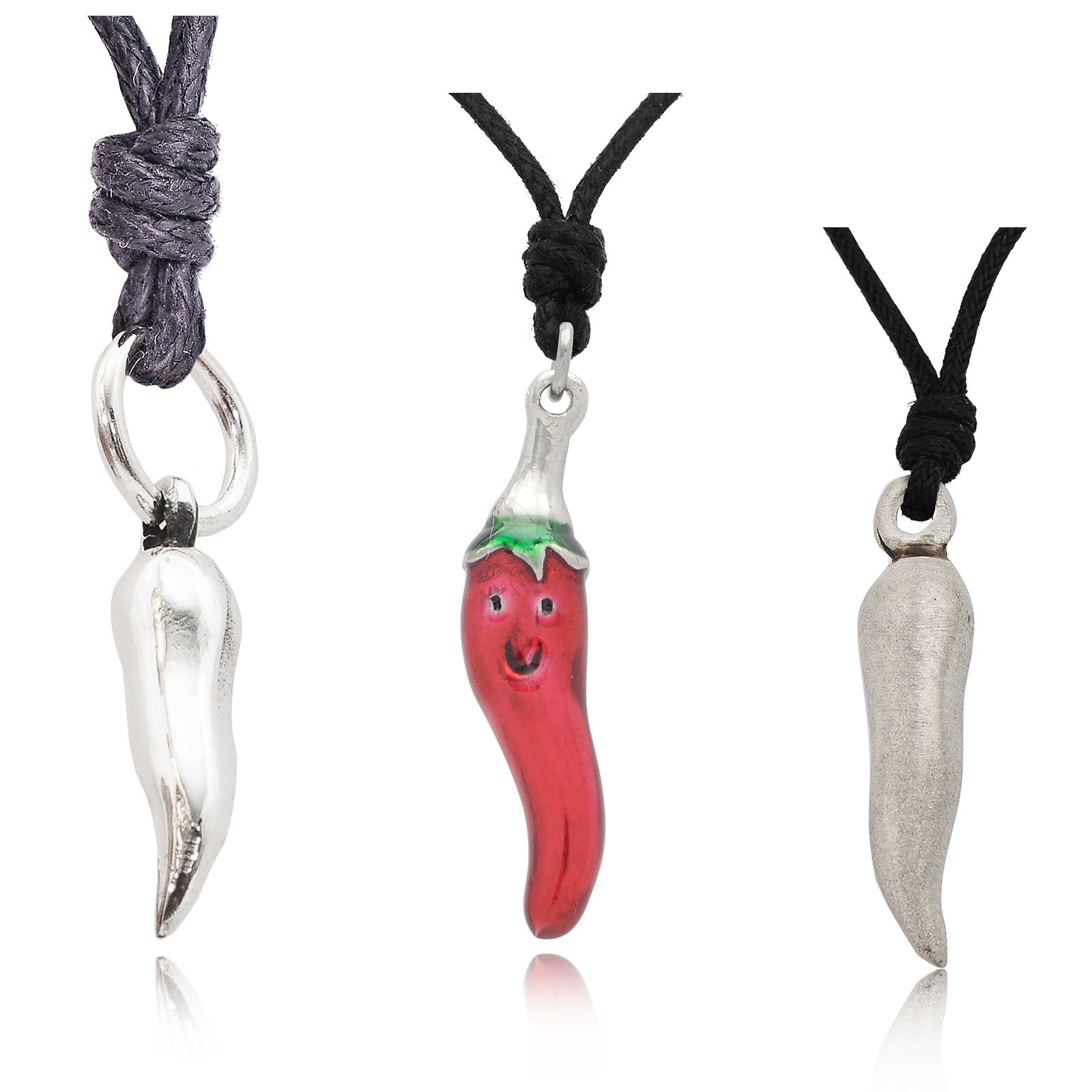 Italian Horn Chili Pepper Sterling-silver Pewter Charm Necklace Pendan ...