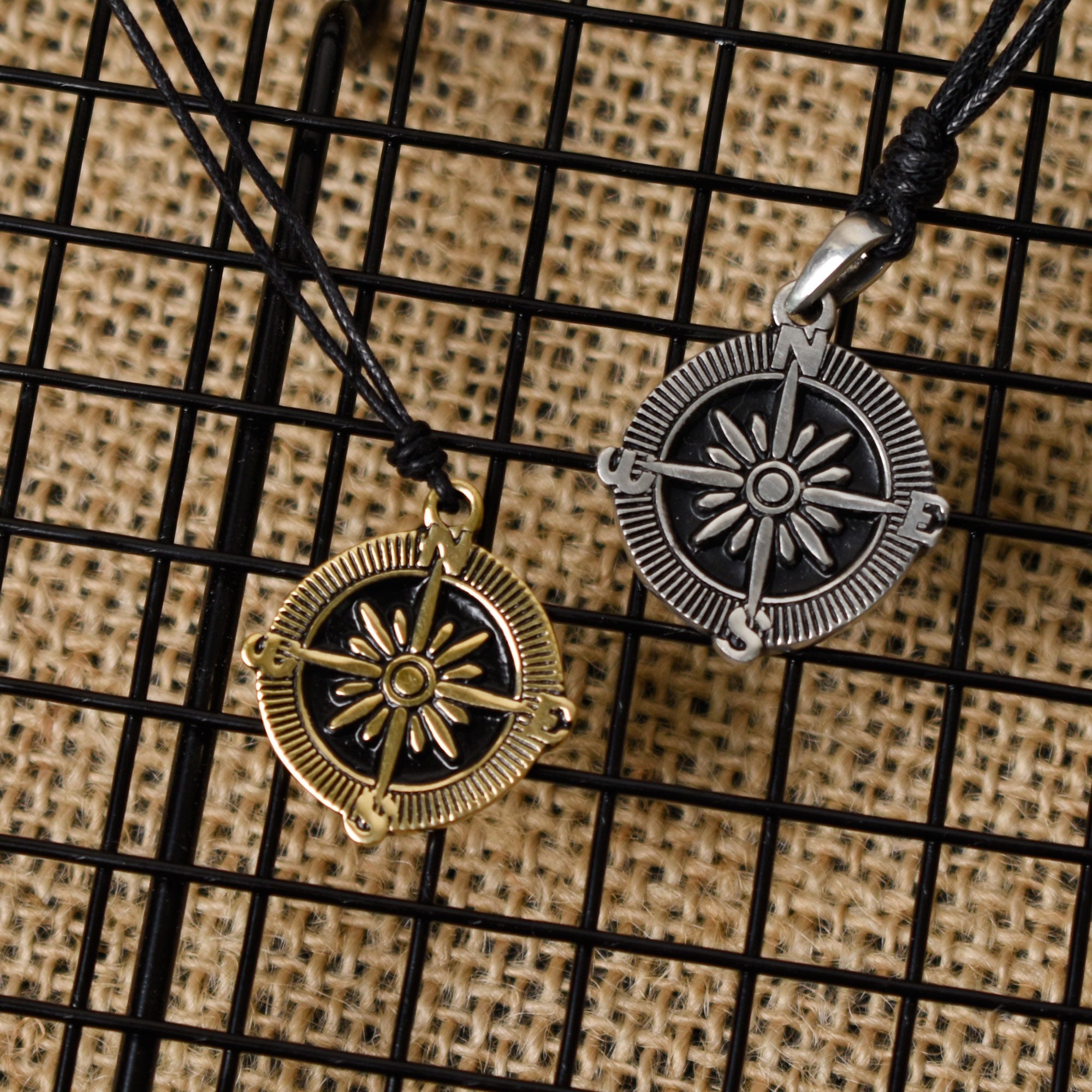 New Compass Explorer Silver Pewter Gold Brass Charm Necklace Pendant J ...