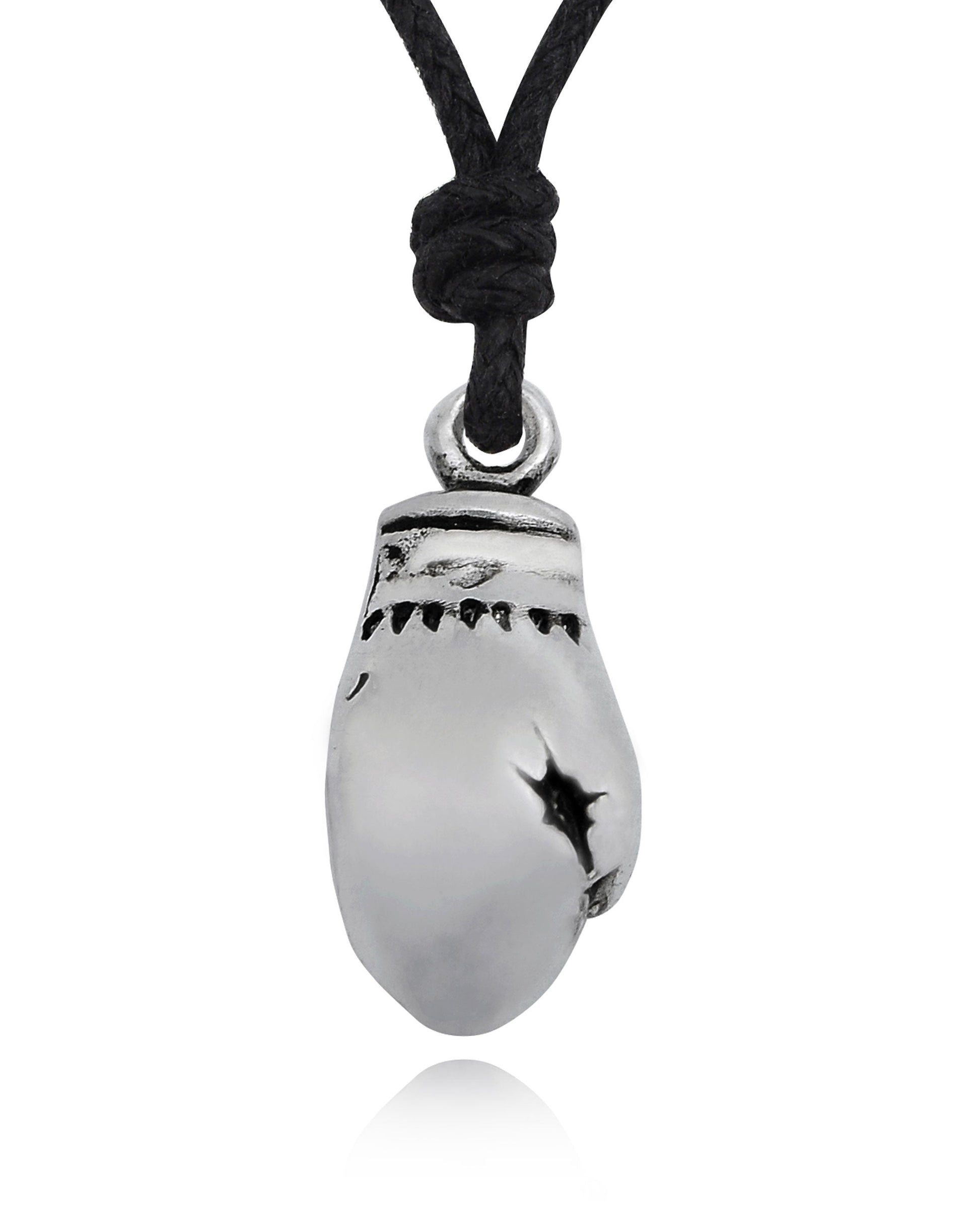 Boxing Glove Fighter MMA 92.5 Sterling Silver Pewter Necklace Pendant ...