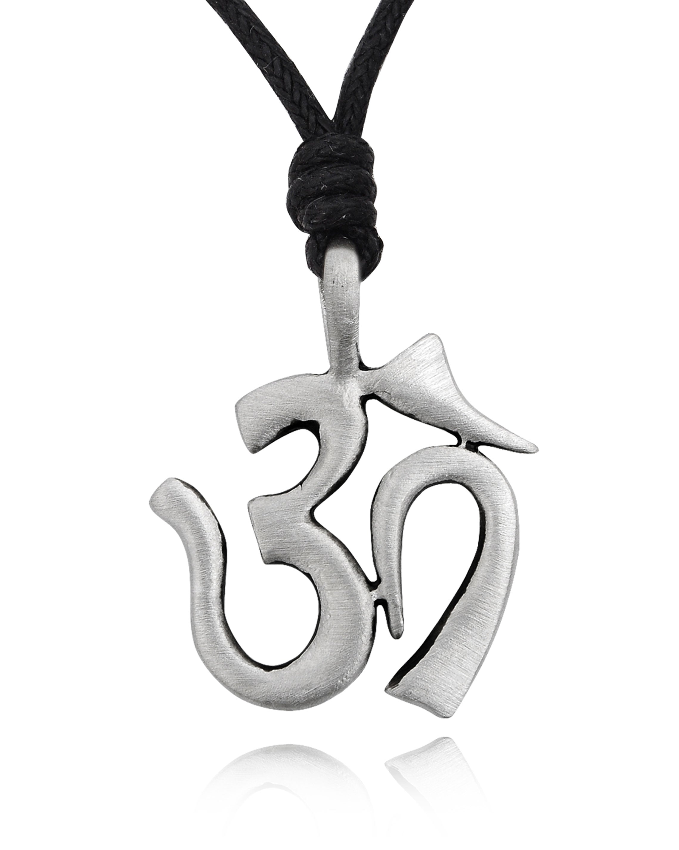 Om Omh Hindu Word Yoga Silver Pewter Charm Necklace Pendant Jewelry ...