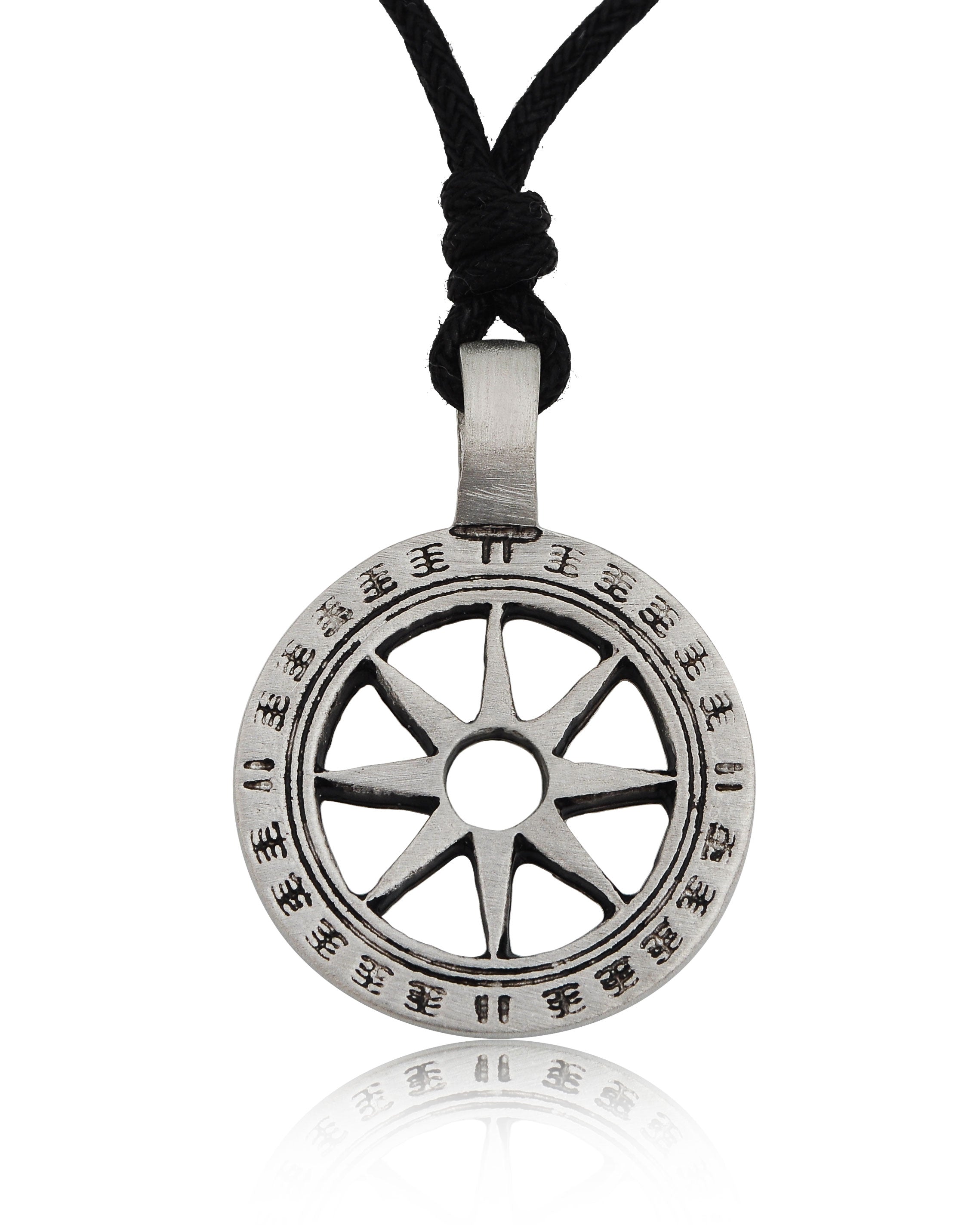 Mayan Sun Symbol Silver Pewter Charm Necklace Pendant Jewelry With Cot ...