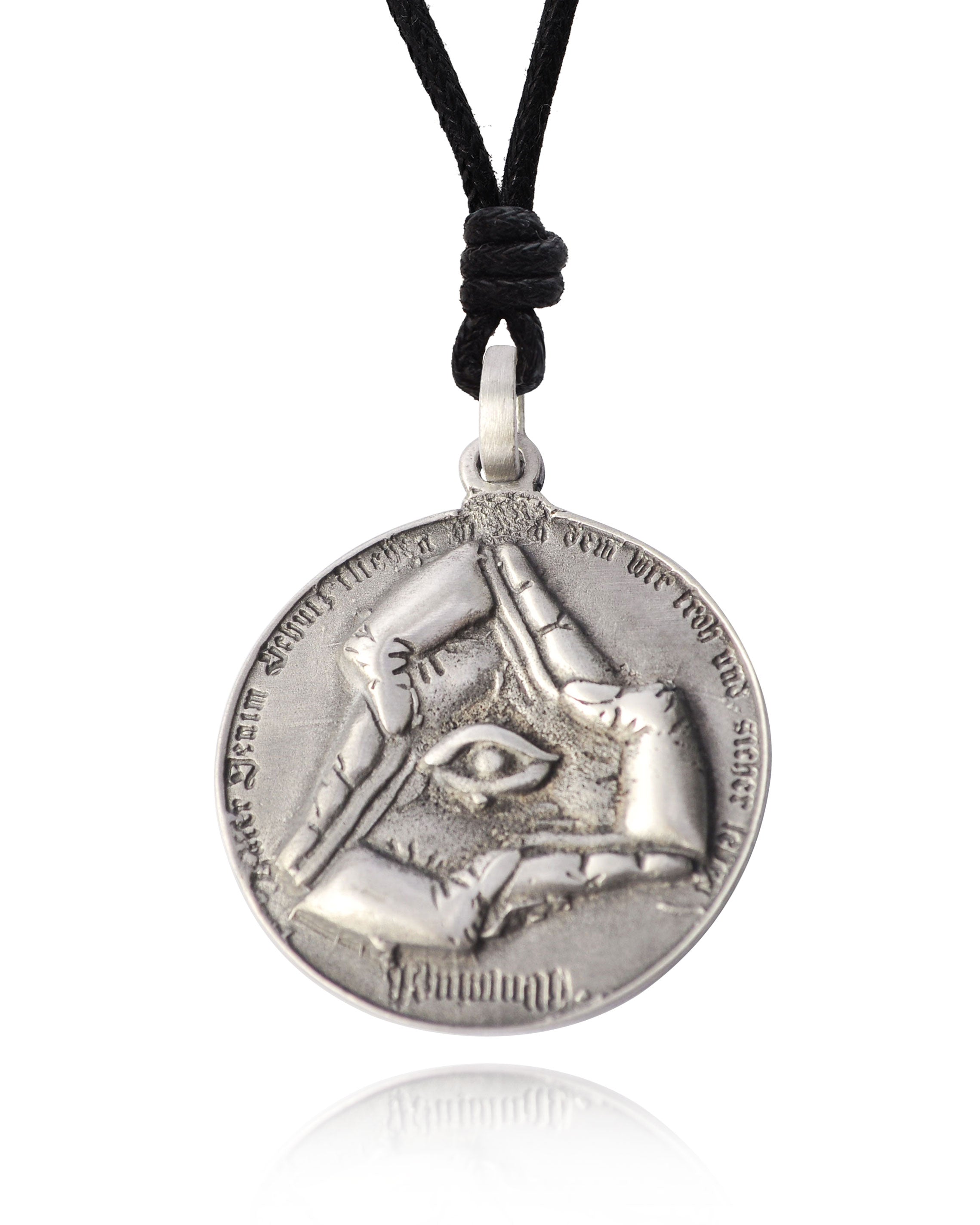 New Illuminati All Seeing Silver Pewter Charm Necklace Pendant Jewelry ...
