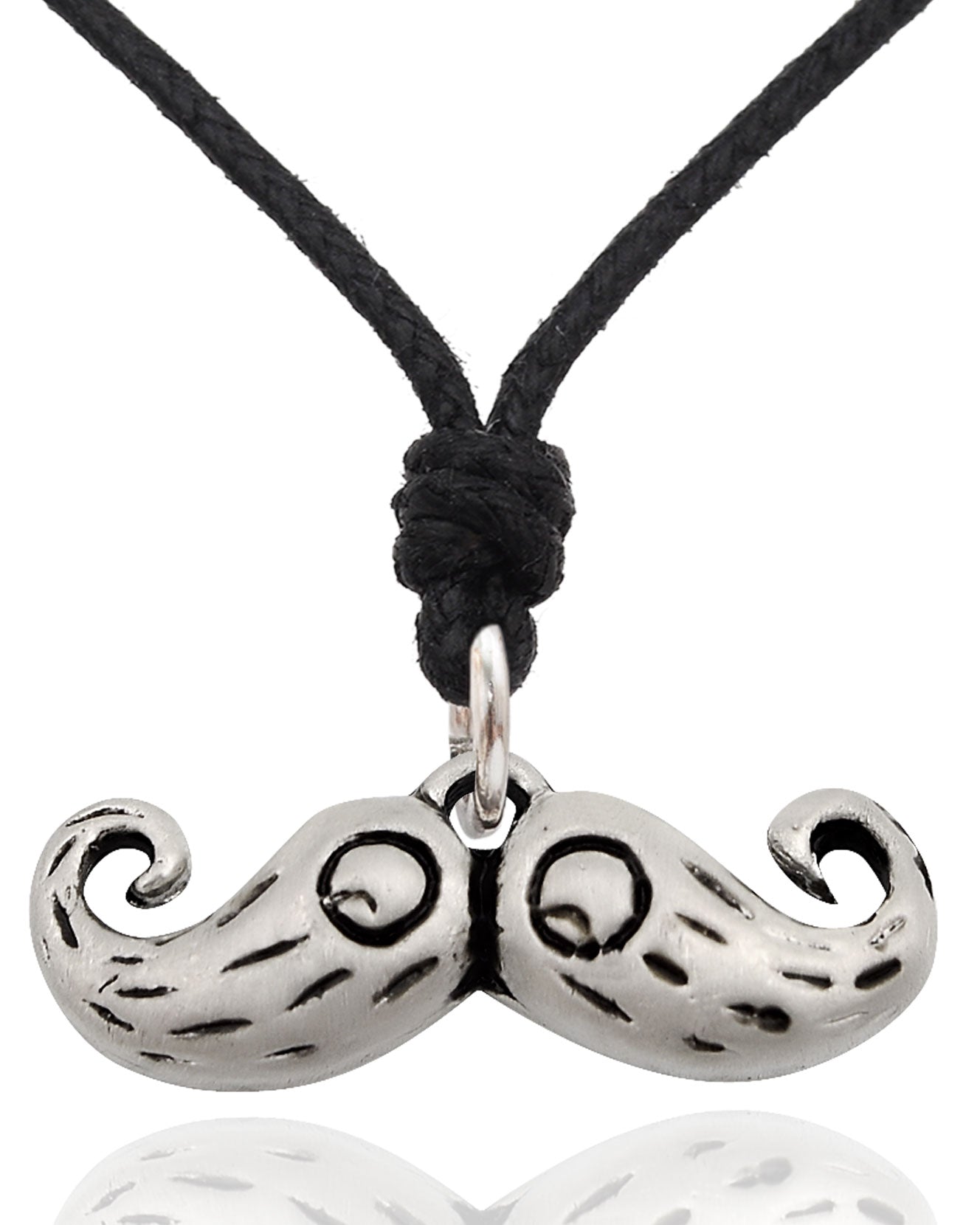 Cute Moustache Silver Pewter Gold Brass Charm Necklace Pendant Jewelry ...