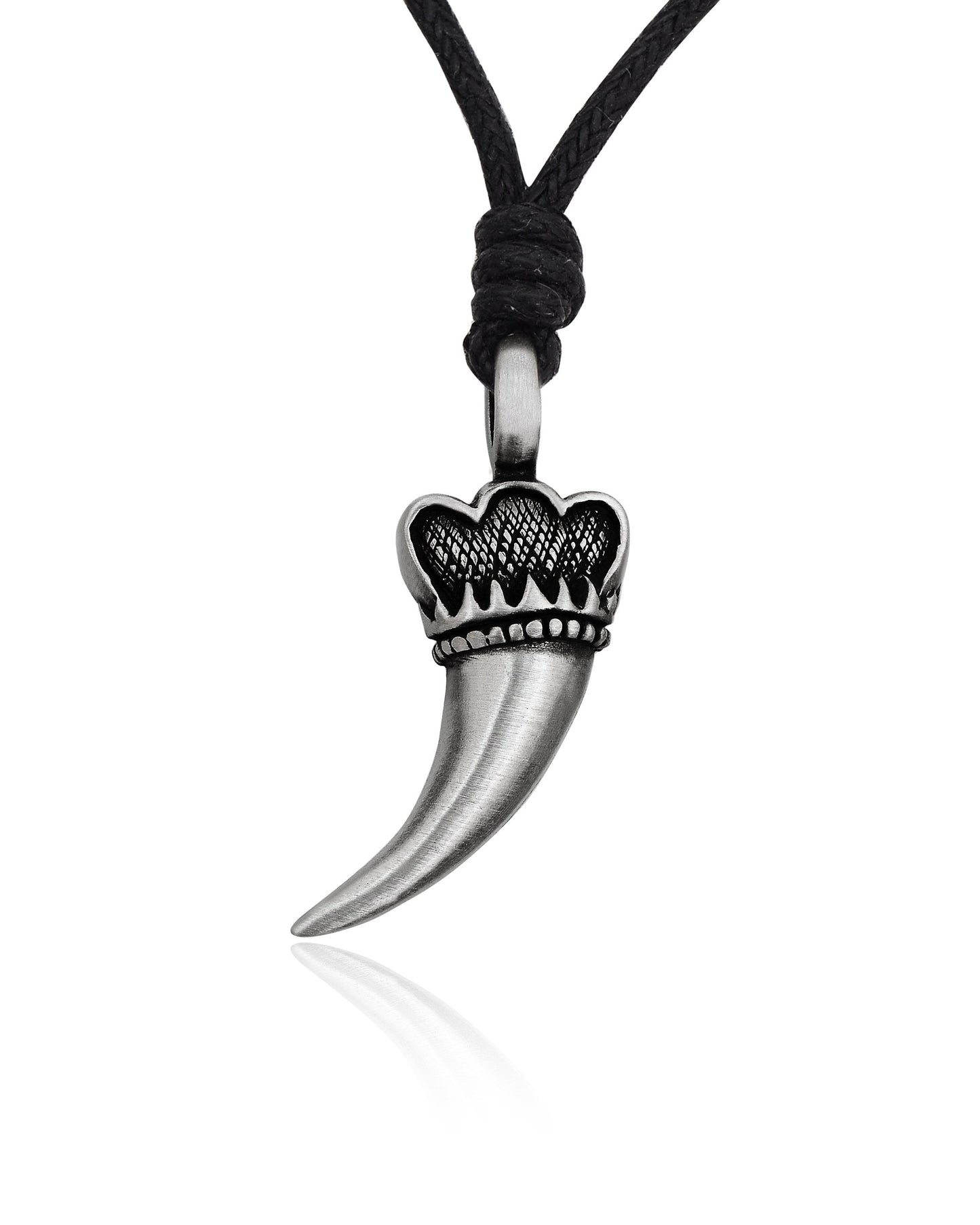 Wolf Tooth Fang Silver Pewter Charm Necklace Pendant Jewelry With ...