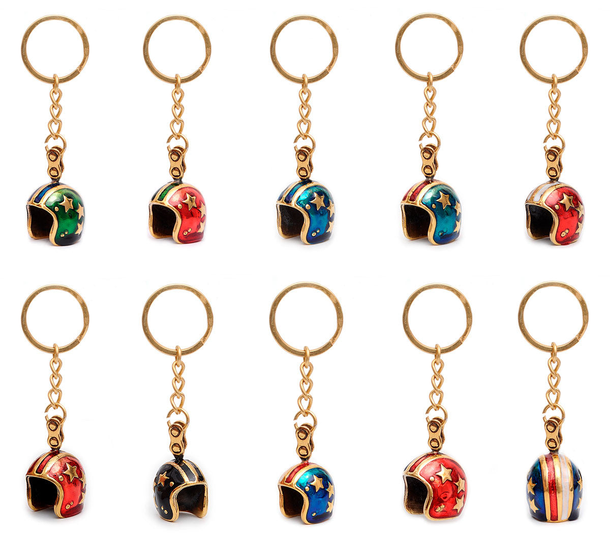 Motorcycle Helmet Handmade Brass Keychains Keyrings MKC – MyanmarMakers