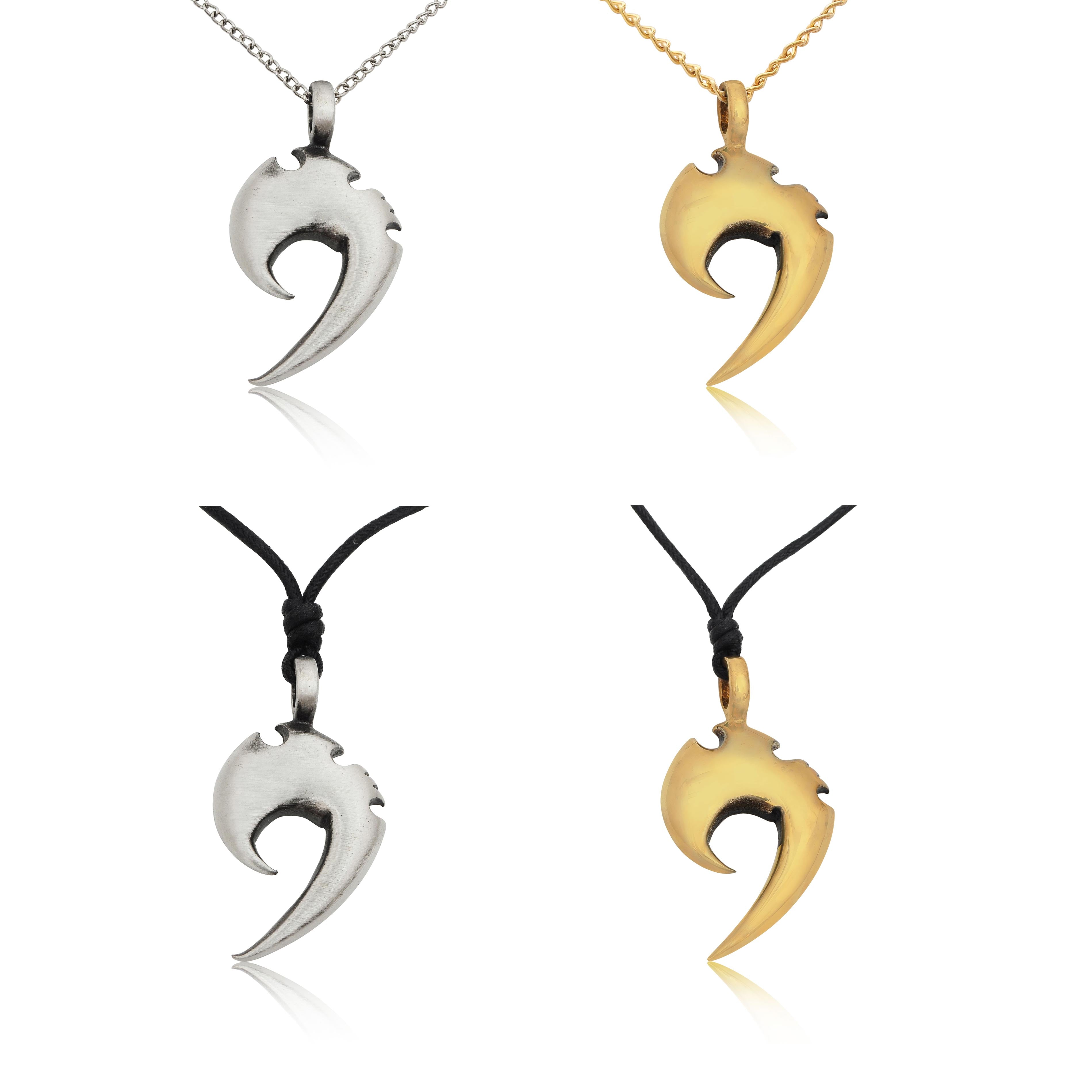 Trendy Lovely Maori Tribal Silver Pewter Gold Brass Necklace Pendant J ...