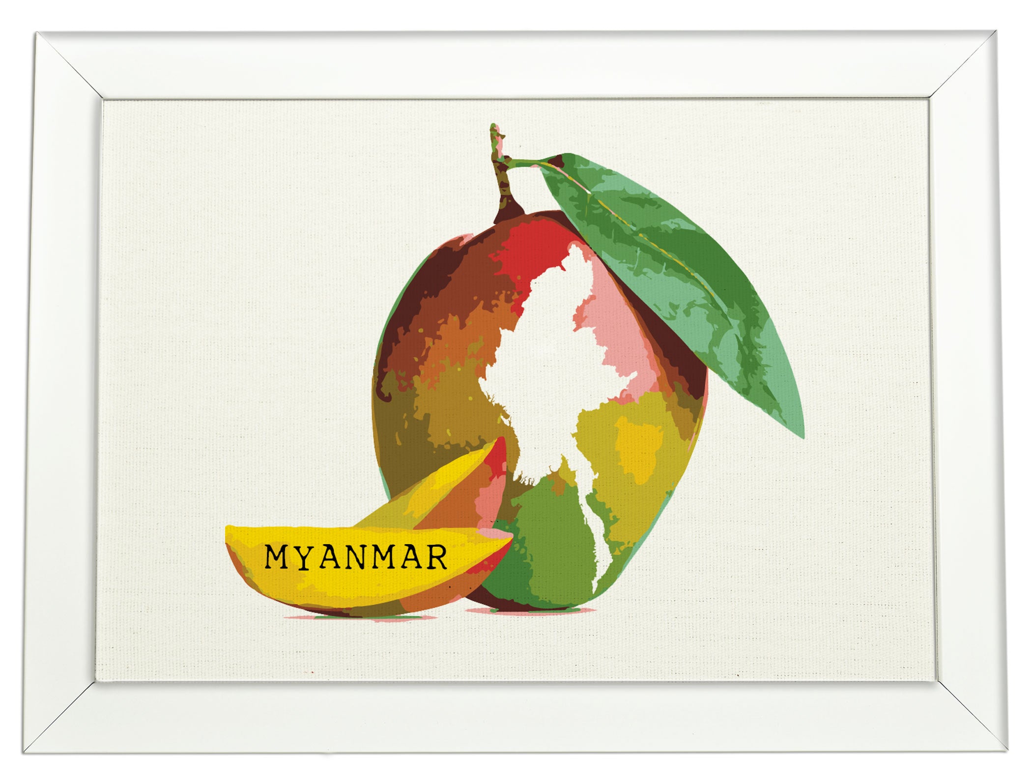 Myanmar's Culture Printed Cotton Canvas with Wooden Frame – MyanmarMakers