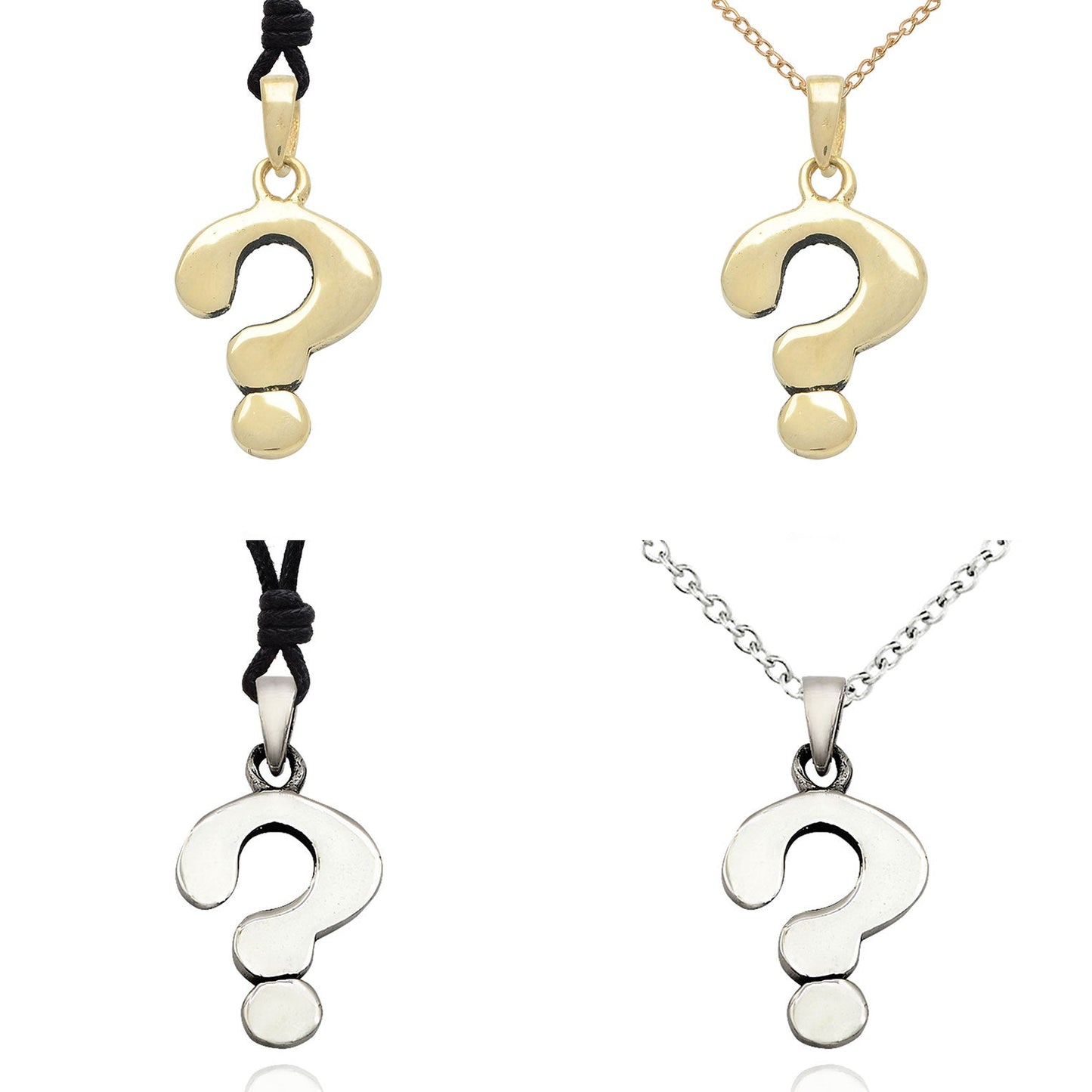 Question Mark 92.5 Sterling Silver Charm Necklace Pendant Jewelry ...