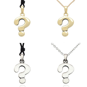 Question Mark 92.5 Sterling Silver Charm Necklace Pendant Jewelry ...