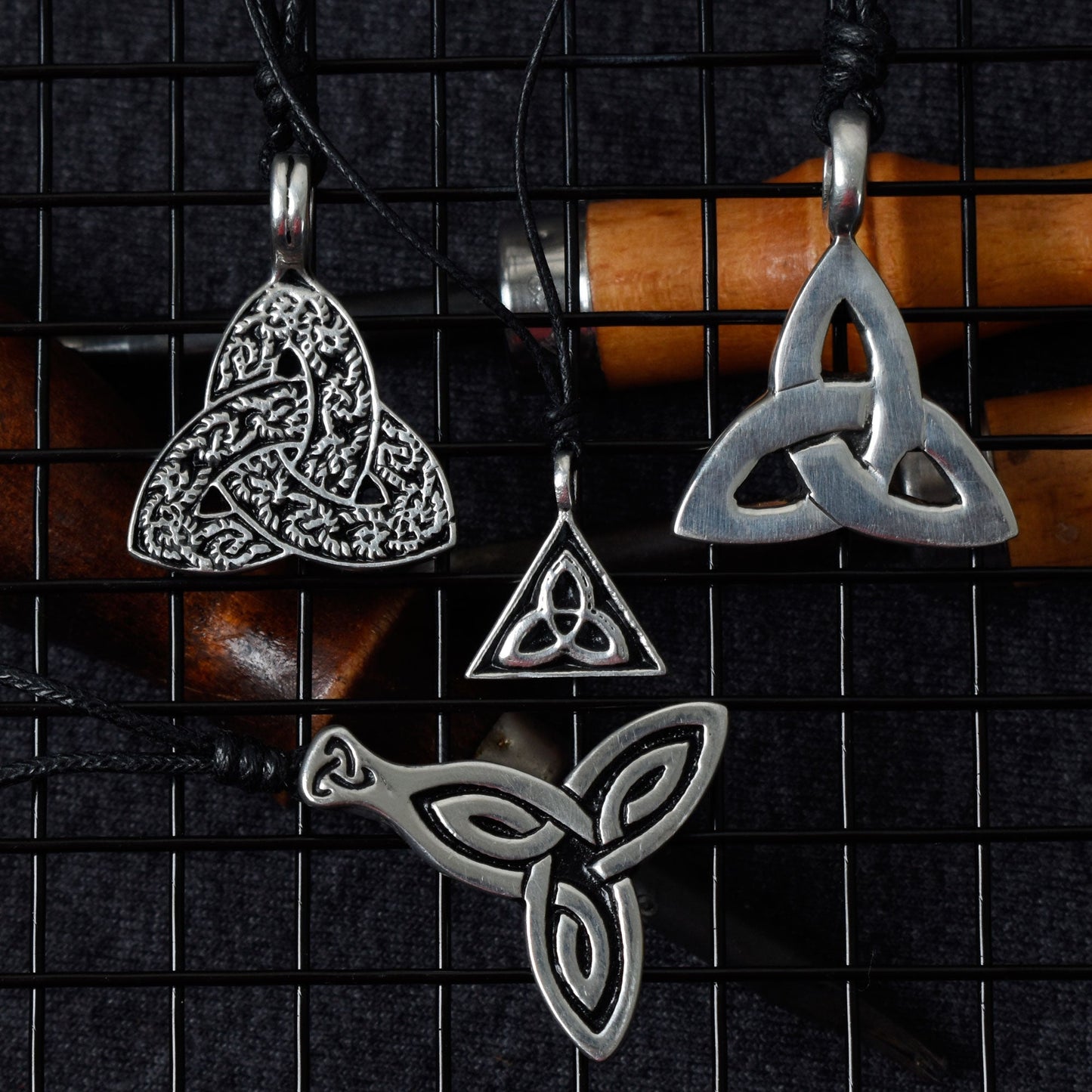 Trilogy Triquetra Silver Pewter Charm Necklace Pendant Jewelry ...