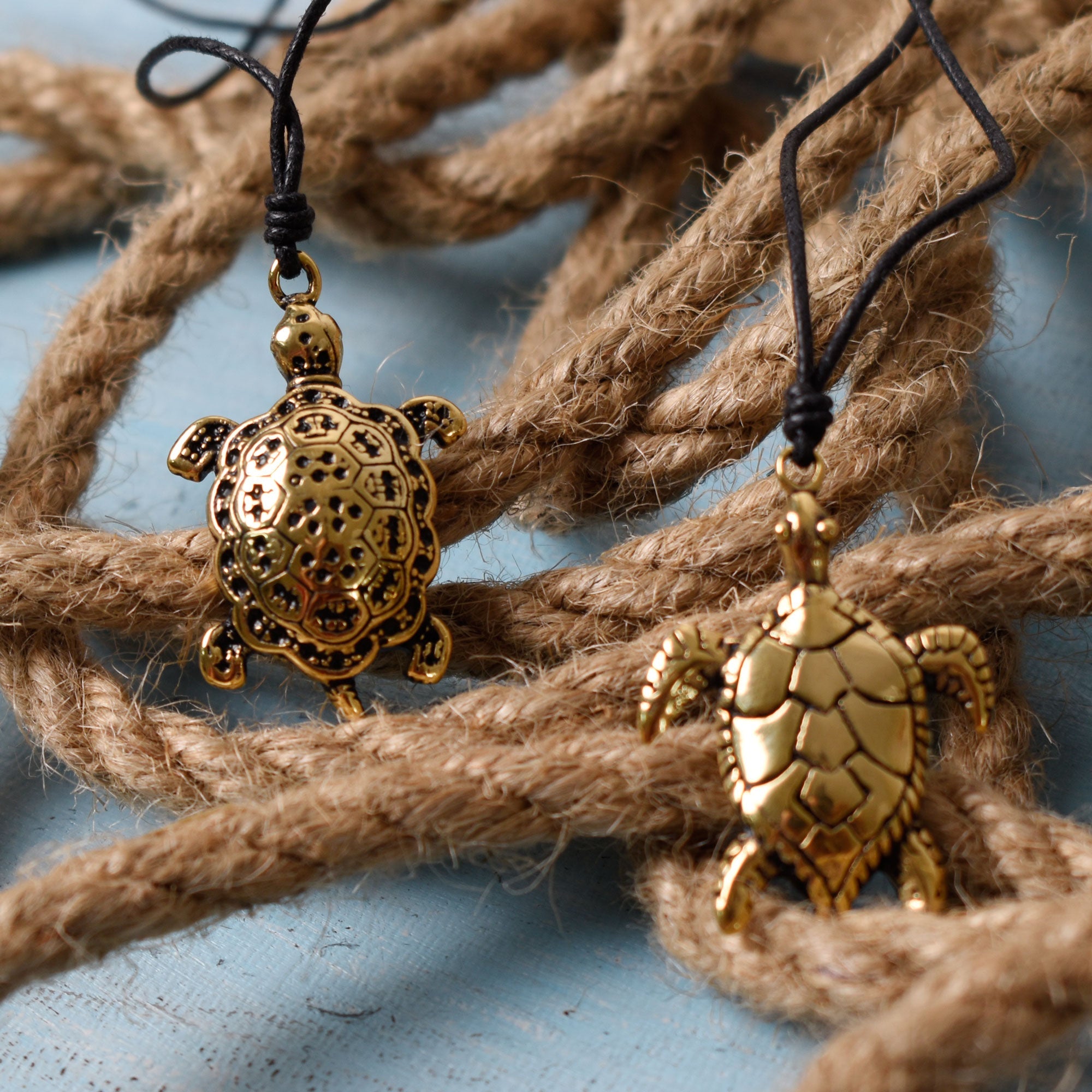Turtle Chinese Luck I Ching Handmade Brass Necklace Pendant Jewelry ...