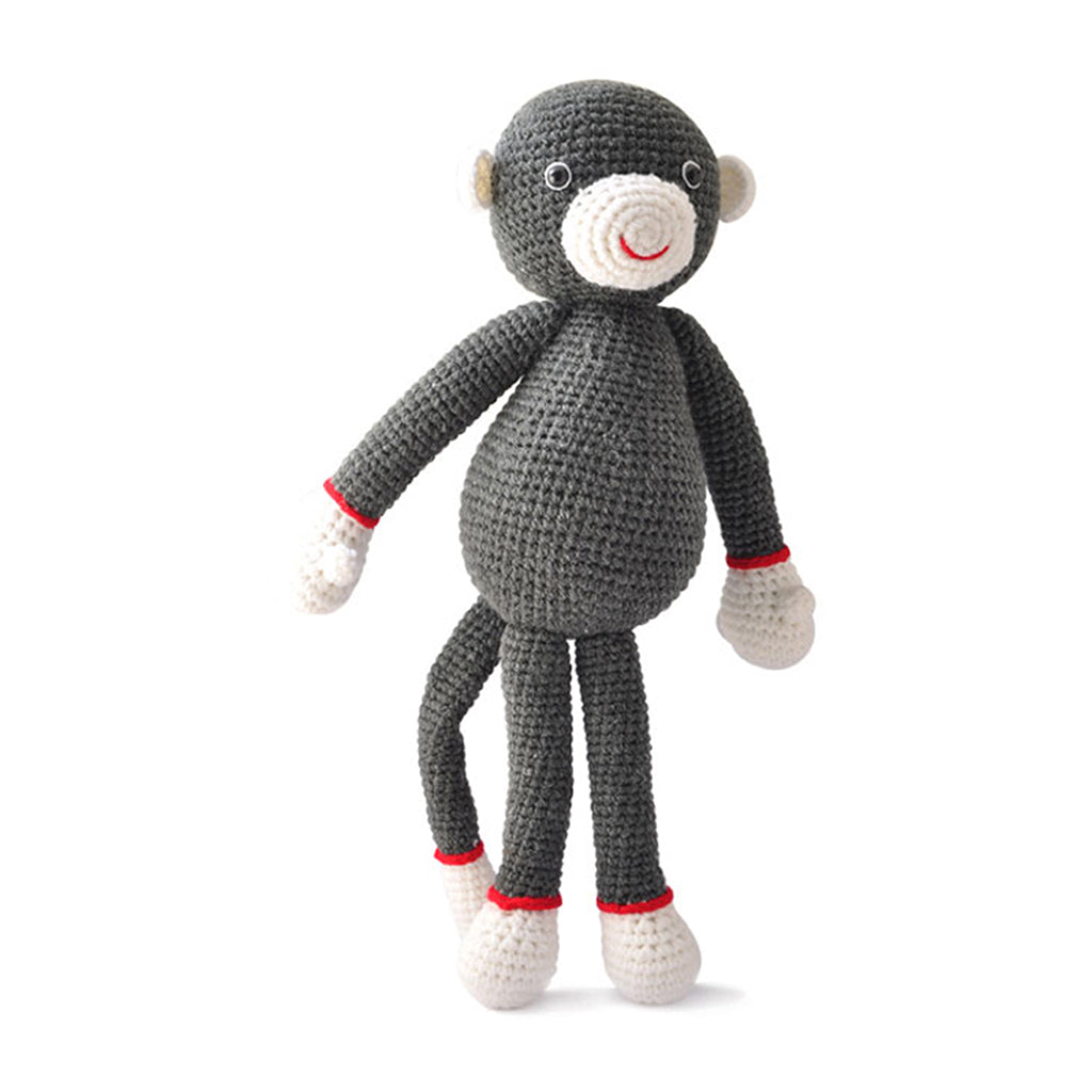 Gray Monkey Handmade Amigurumi Stuffed Toy Knit Crochet Doll VAC ...