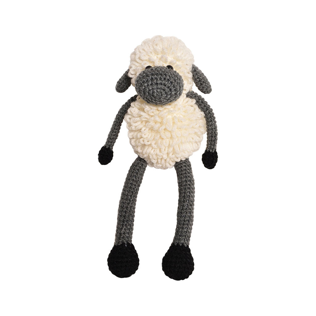 Cream-Grey Sheep Handmade Amigurumi Stuffed Toy Knit Crochet Doll VAC ...