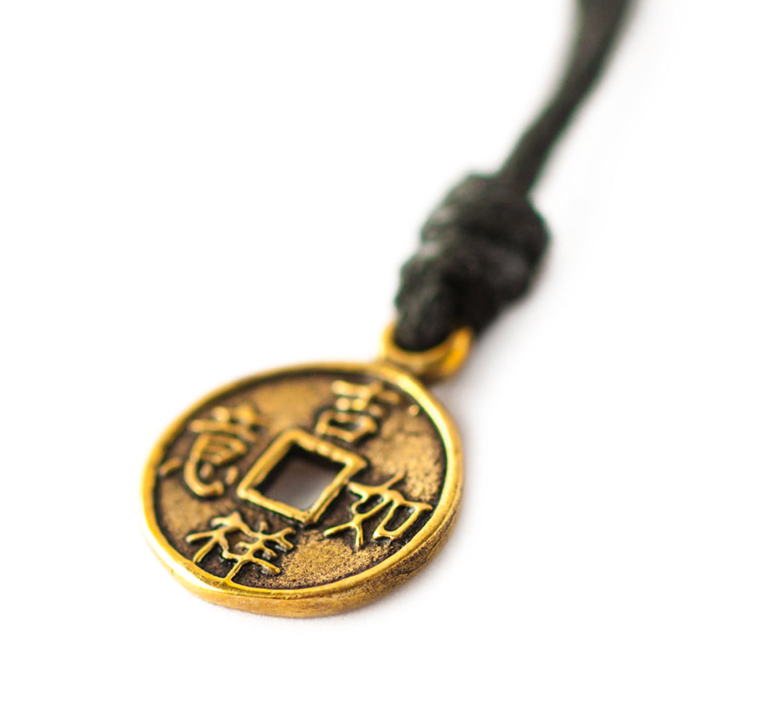 I Ching Coin Fen Shui Sterling Silver Necklace Pendant Jewelry ...