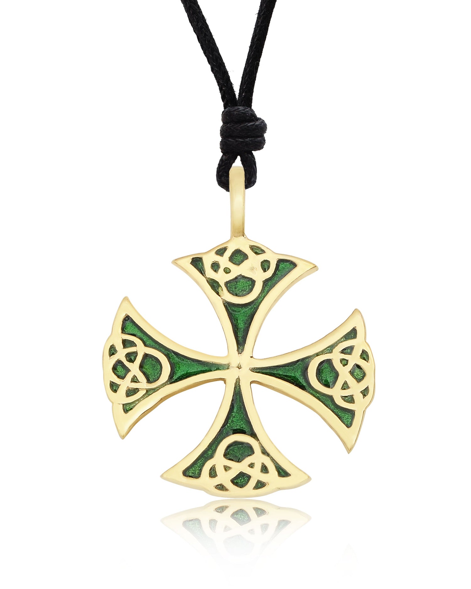 Celtic German Cross Silver Pewter Gold Brass Charm Necklace Pendant Je ...